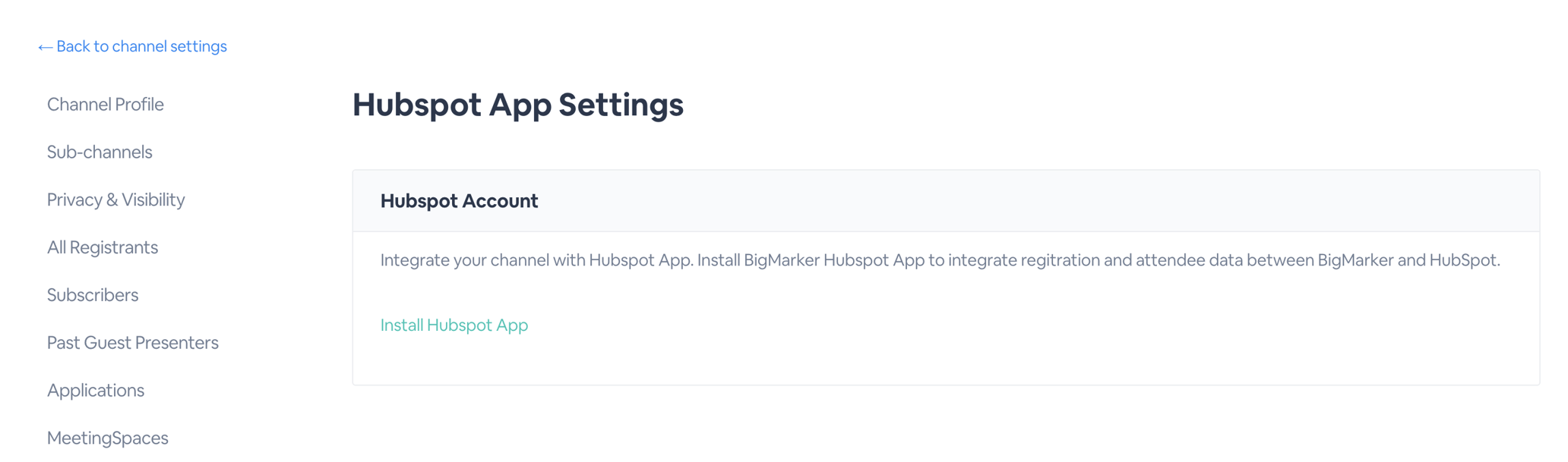 How to Integrate HubSpot with BigMarker